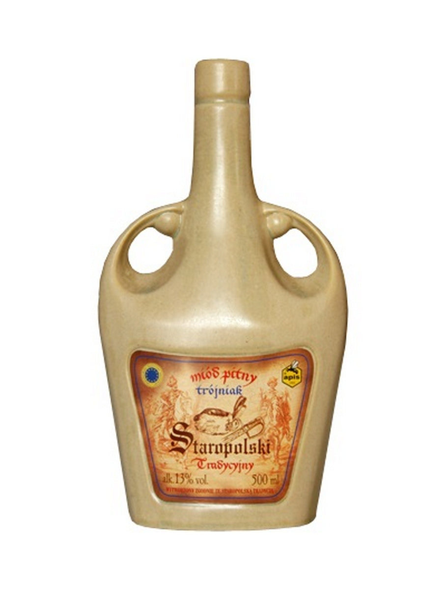 Mead Apis Trojniak Staropolski Tradycyjny in Stoneware Bottle 50cl / 1 ...